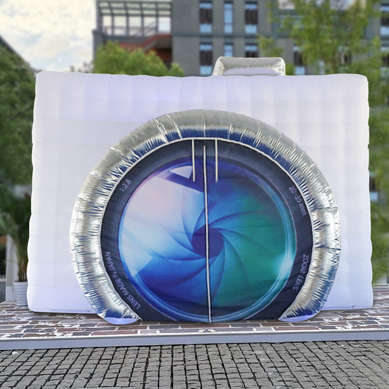 YYBUSHER Inflatable Photo Booth Camera-shaped Tent with LED Light ...