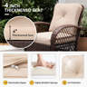 Winston Porter 3-Piece Patio Outdoor Wicker Swivel Rocking Chair Set ...