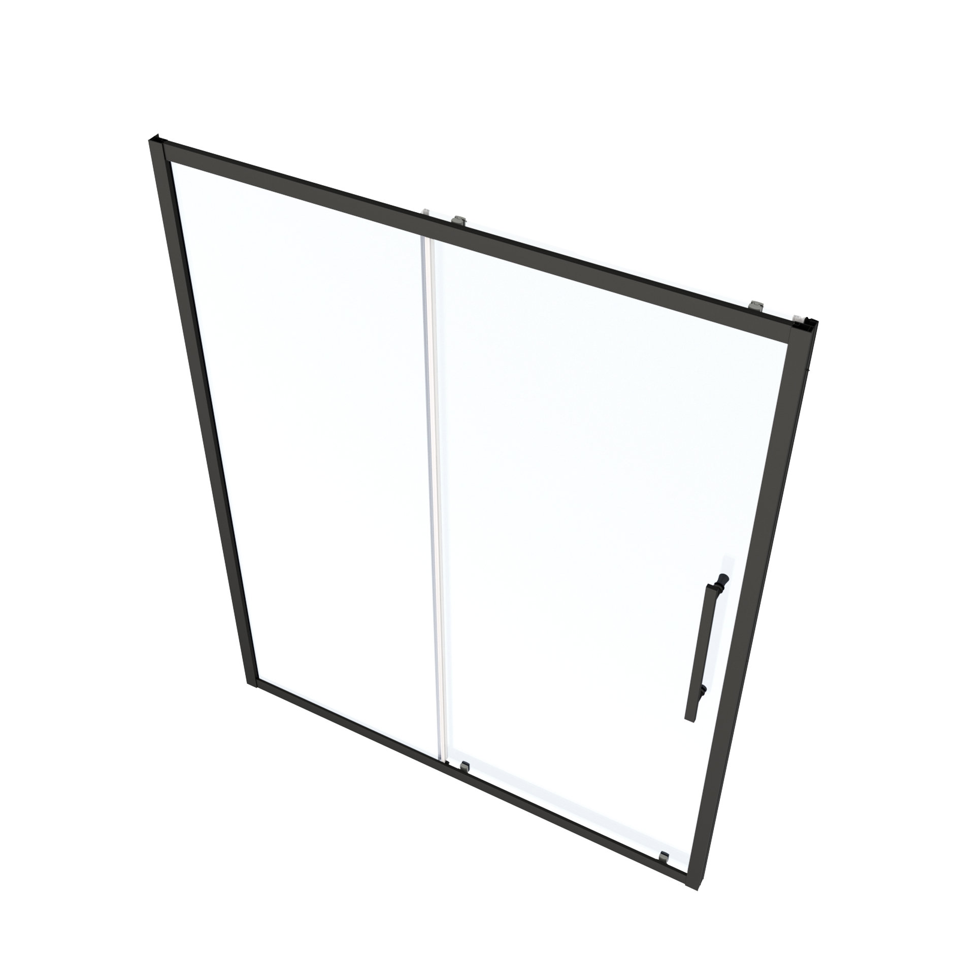 Kivaritio 72"h X 44 - 48"w Sliding Shower Door, 1/4" Tempered Glass ...