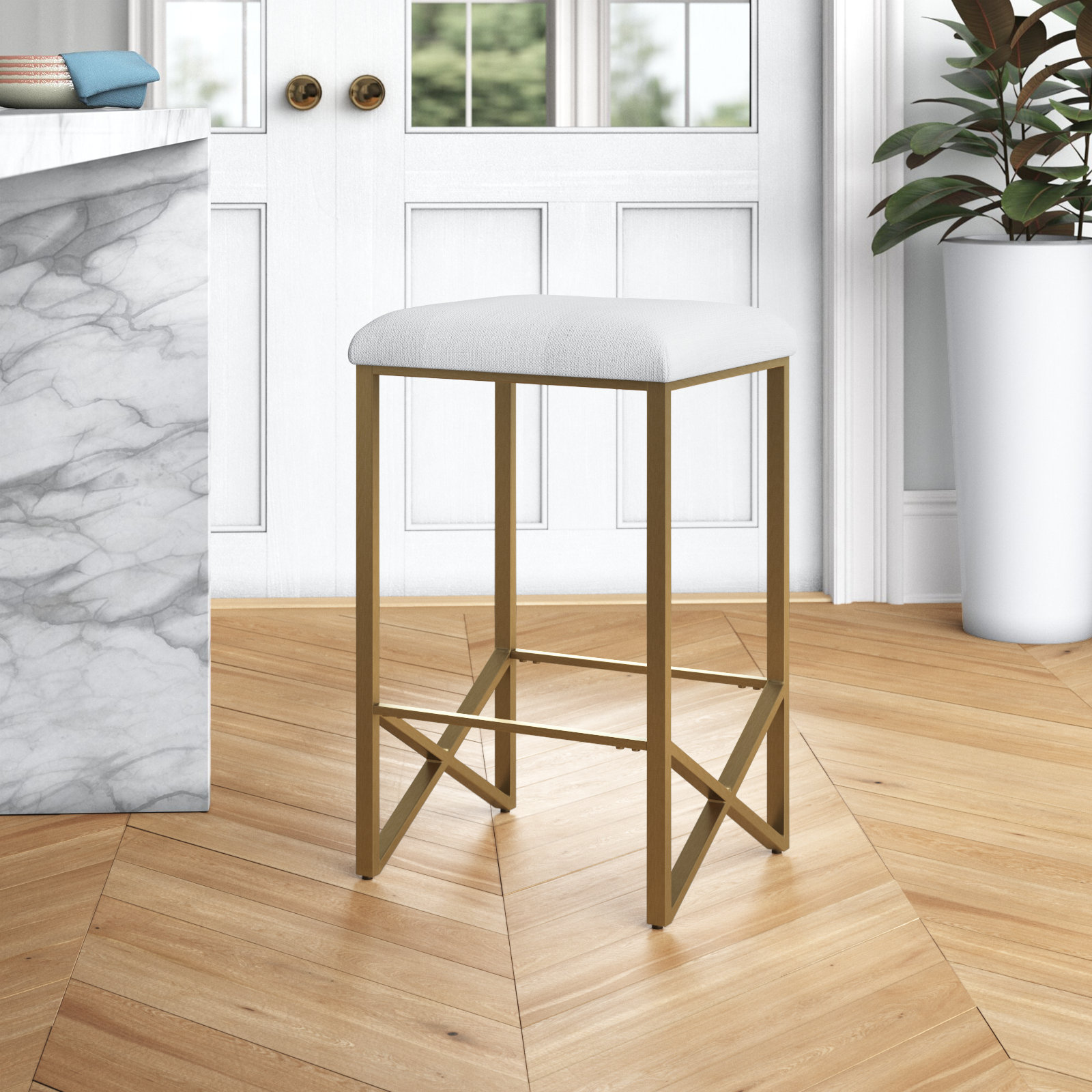 Willa Arlo™ Interiors Paterson Backless Upholstered Counter Stool ...
