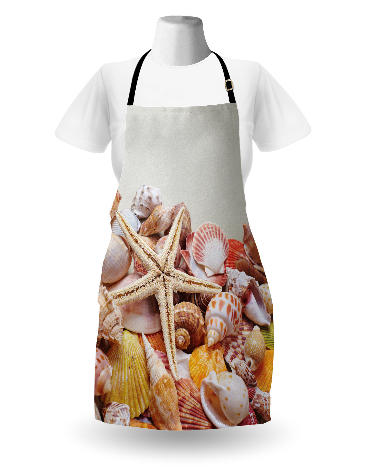 Bungalow Rose Ocean Apron Unisex Pile of Seashells Beach Adult Size ...