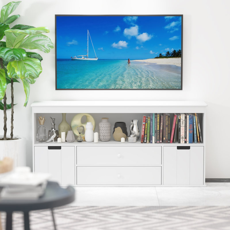 Latitude Run® Abdinajib Solid Wood TV Stand for TVs up to 58" & Reviews ...