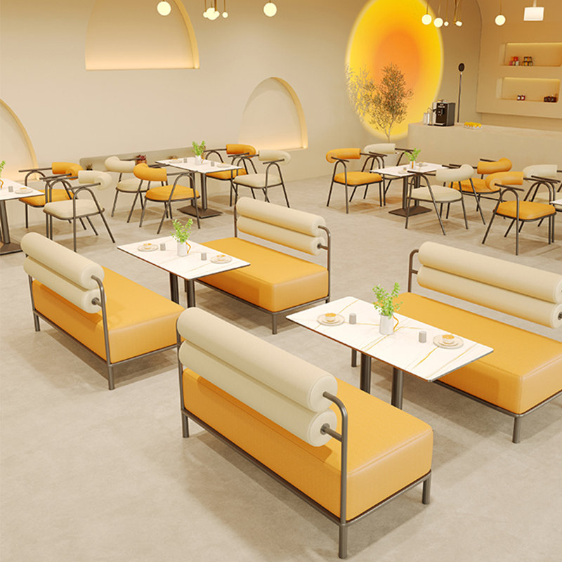 Canadian Linen Luxury Cafe Restaurant Casual Benches Faux Leather ...