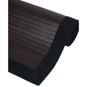 World Menagerie Hicks Handmade Bamboo Bamboo Slat/Seagrass Mocha Rug ...