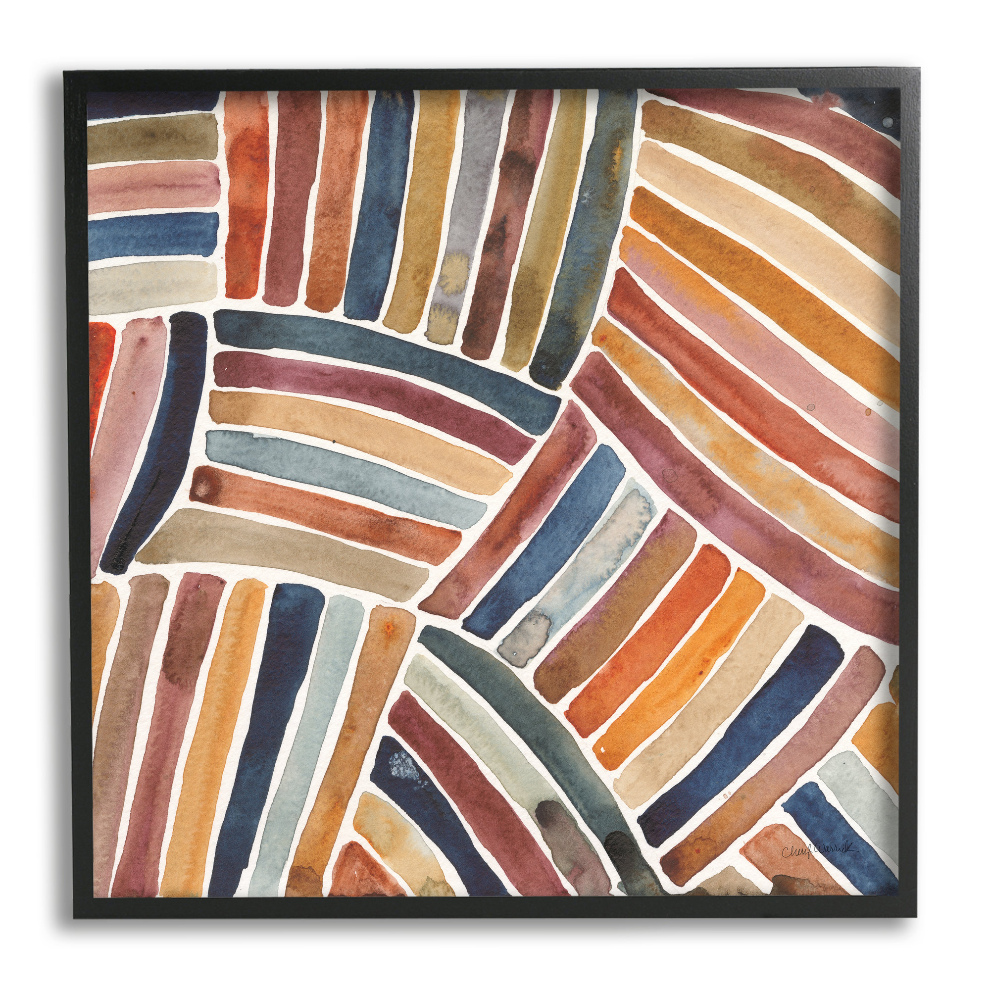 Stupell Industries Muted Alternating Stripes by Cheryl Warrick ...