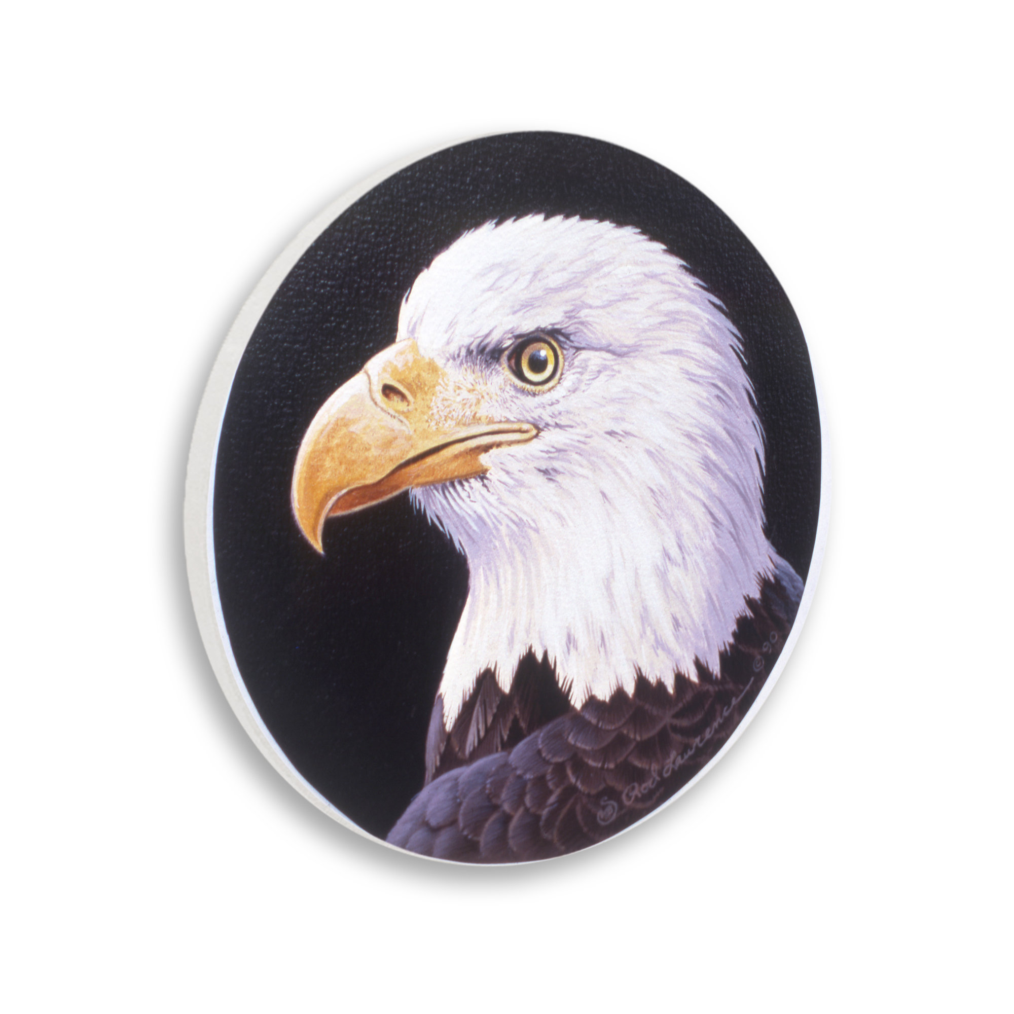 Ebern Designs Bald Eagle Portrait Circular Wall Plaque by Rod Lawrence ...