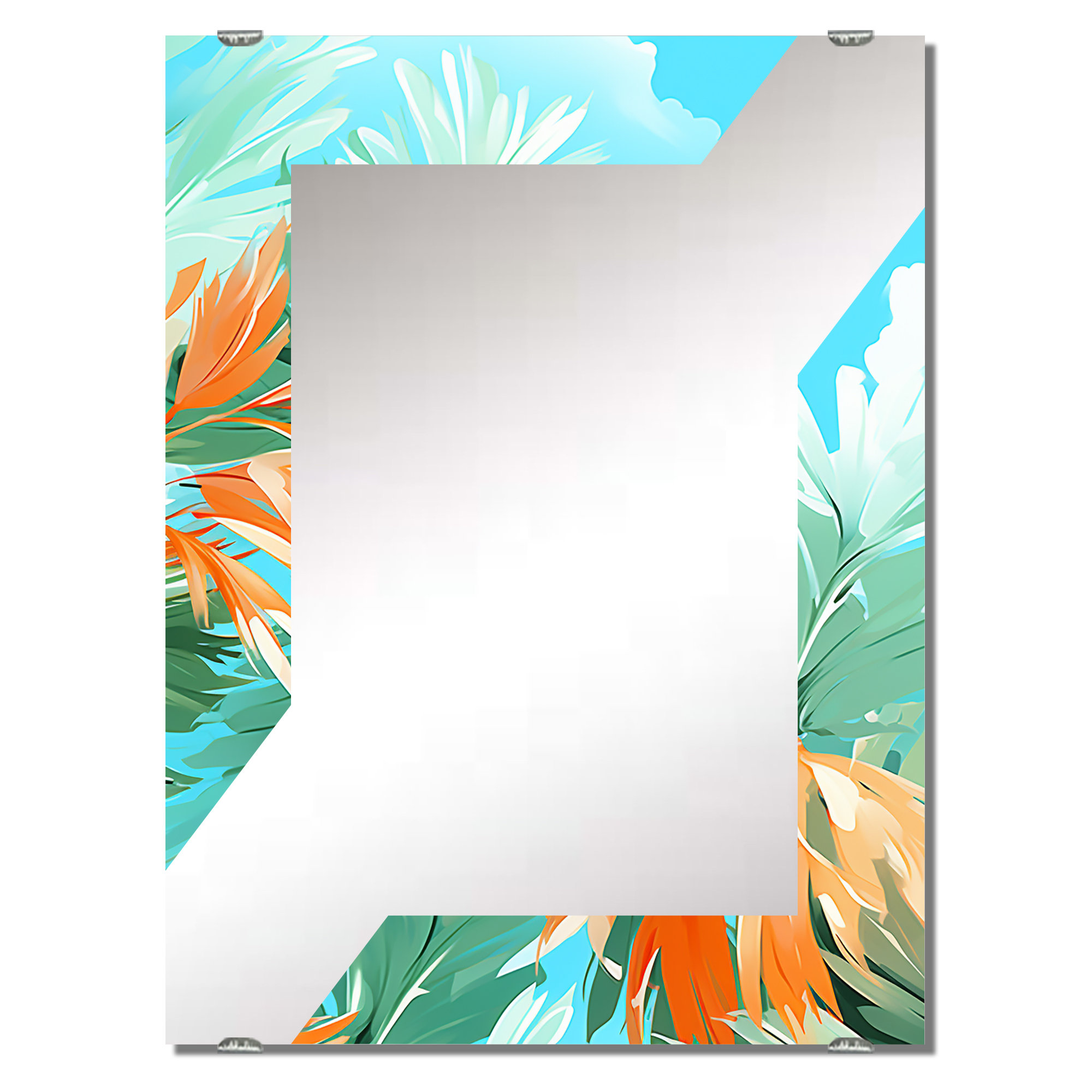 East Urban Home Sahani - Coastal Tropical Wall Mirror Large MIR133026 ...