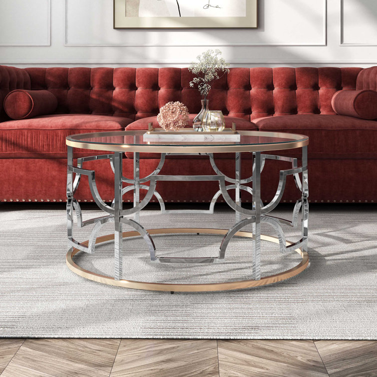 Mercer41 Fullerton Glass Top Single Coffee Table | Wayfair