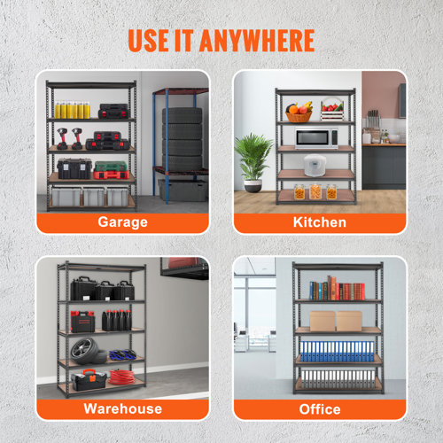 Rebrilliant Mariapaula Steel Height -Adjustable Shelving Unit & Reviews ...