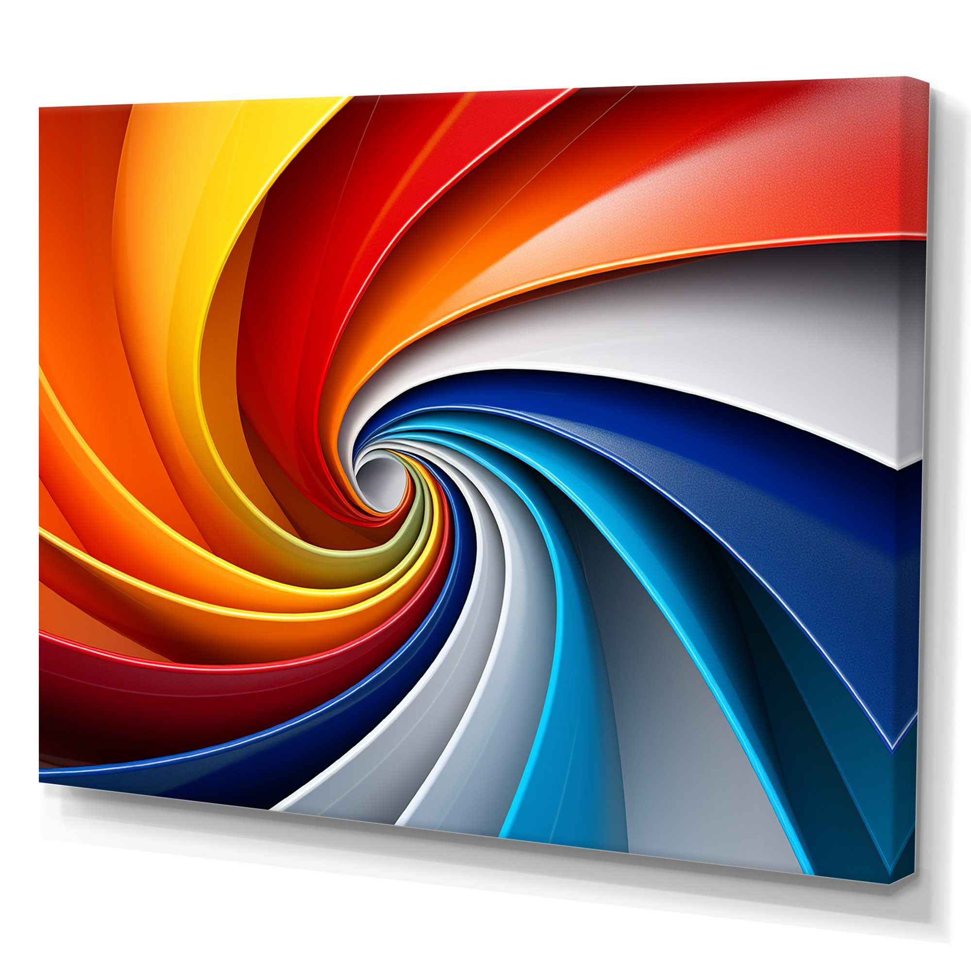 Design Art Multicolor Orbiting Overture Spiral - Abstract Spirals Wall ...