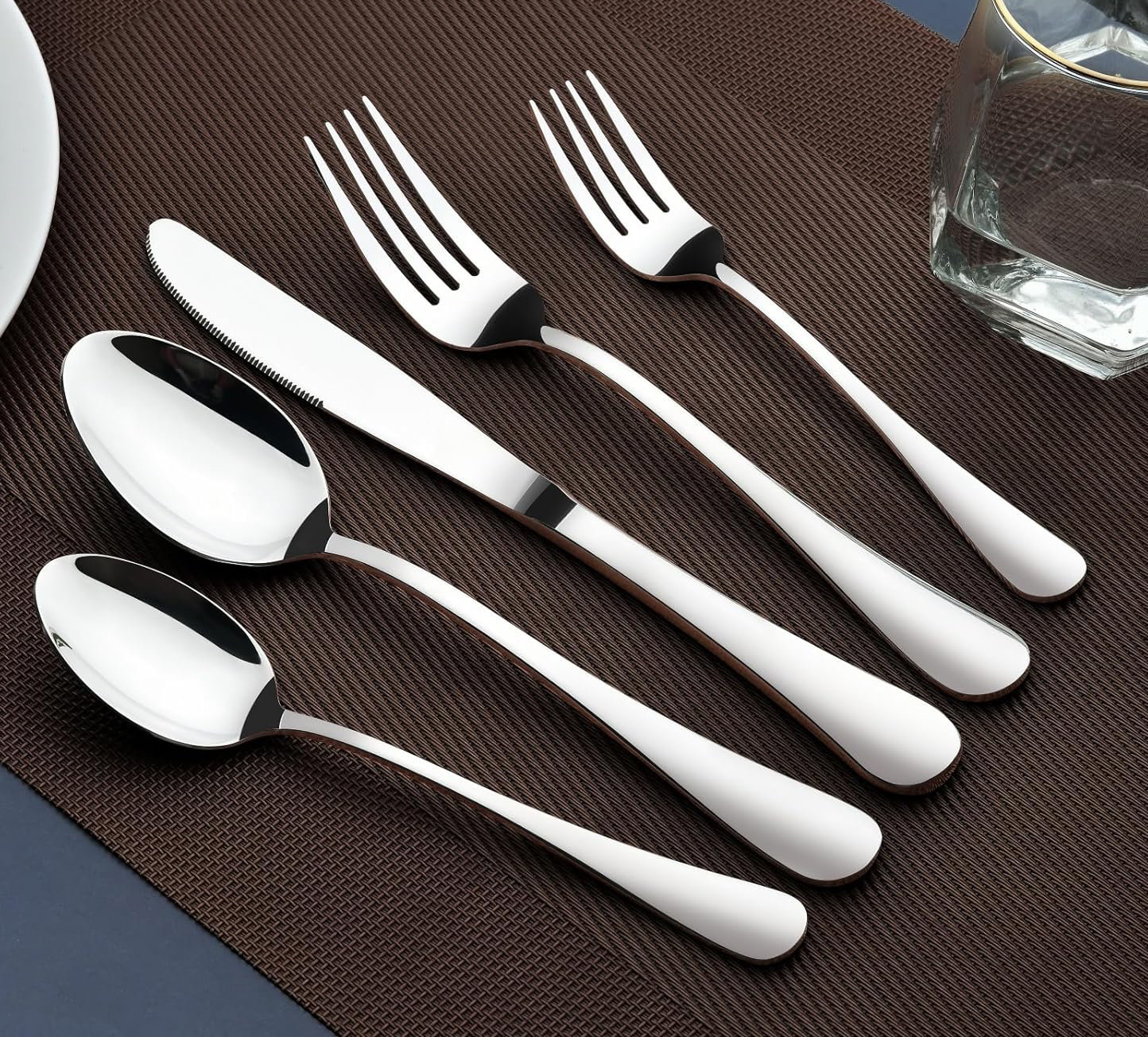 Lark Manor 60-Piece Heavy Duty Stainless Steel Flatware Utensils ...