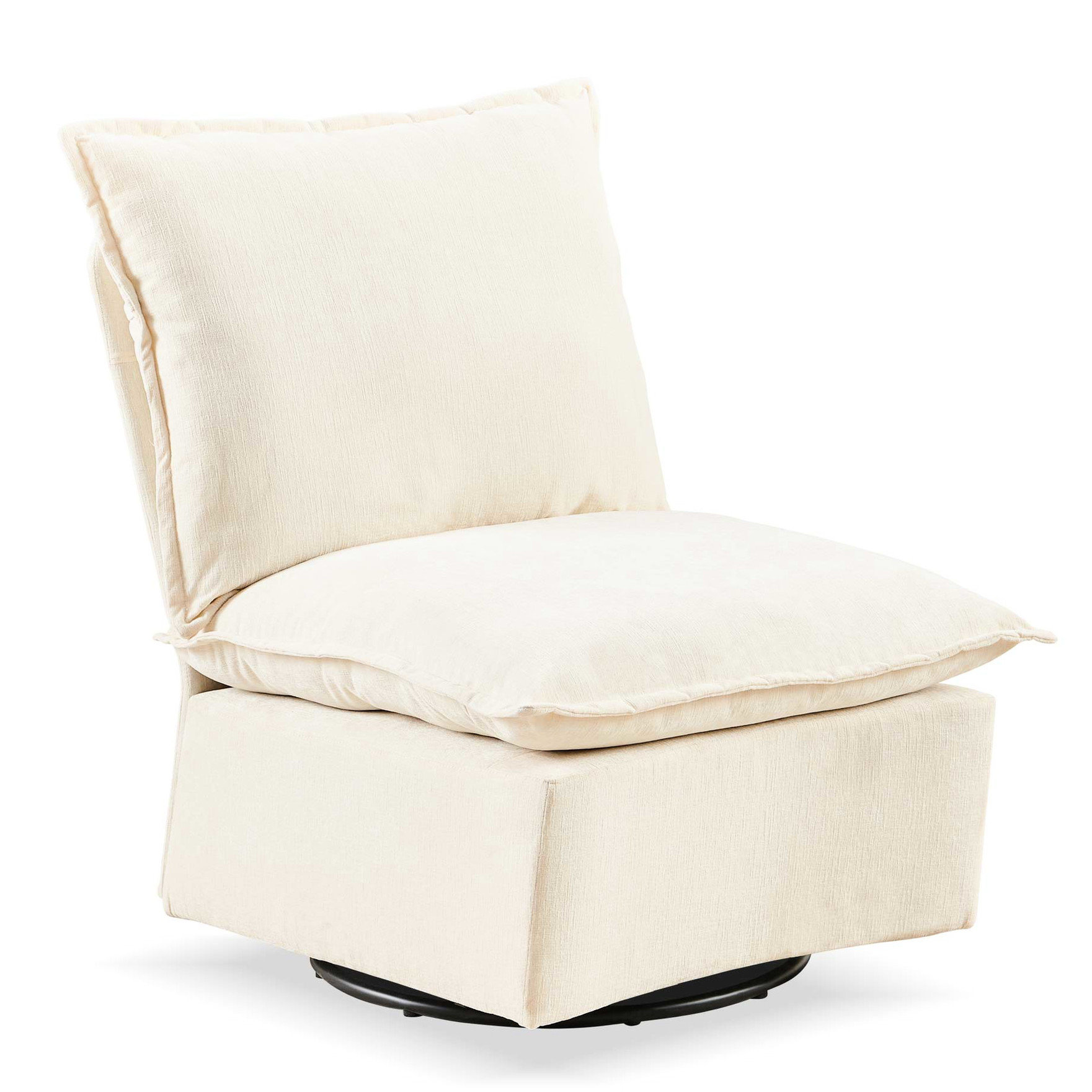 Hokku Designs Dark Gray Chenille Swivel Chair For Comfortable Lounging ...