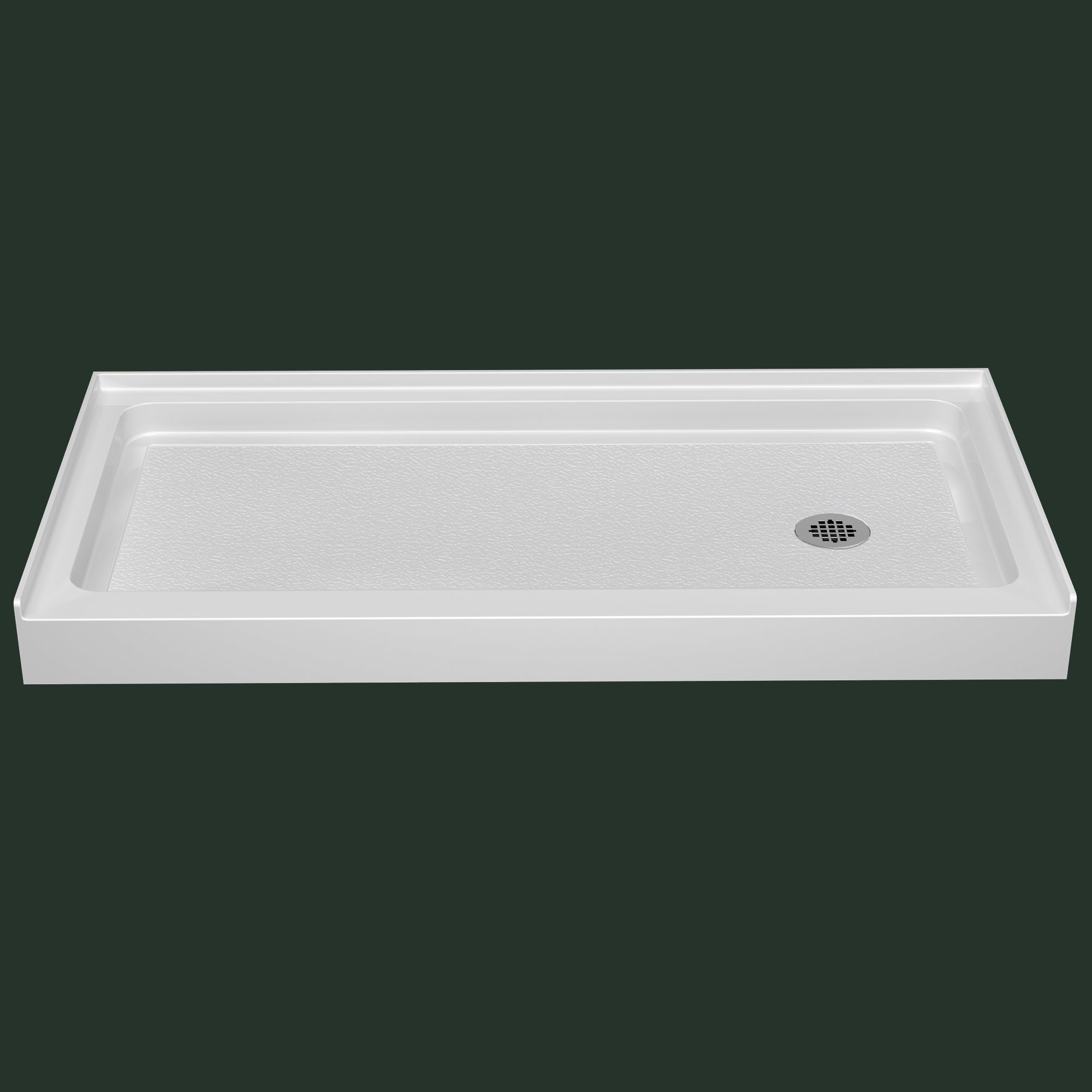 GETPRO Acrylic Alcove Shower Pan 60" W X 32" D Rectangular Single ...