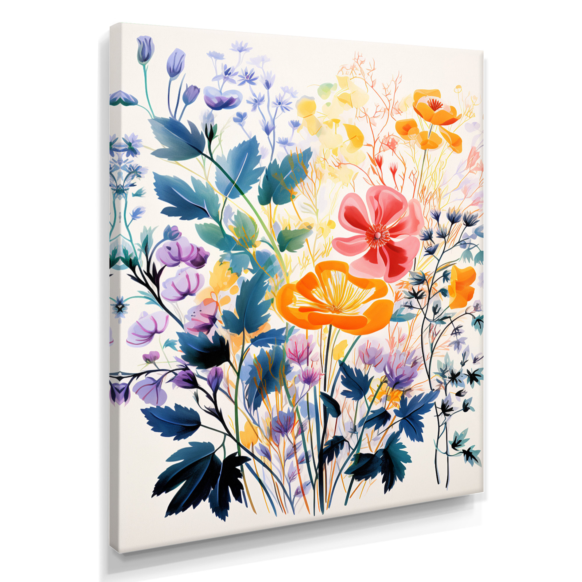 Winston Porter Blossoming Buttercup Wildflowers Retro Colors ...