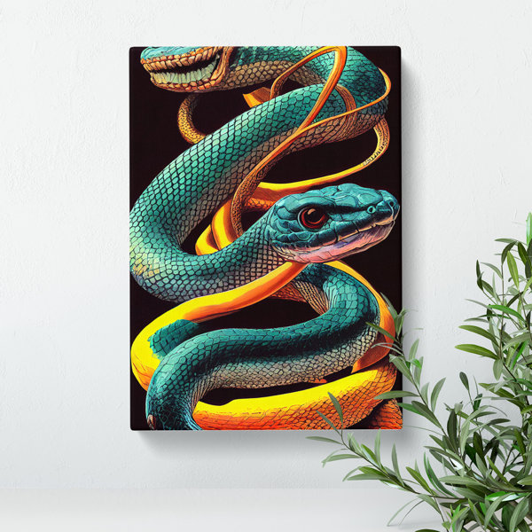 Marlow Home Co. Snakes Intertwined - Wrapped Canvas Art Prints ...