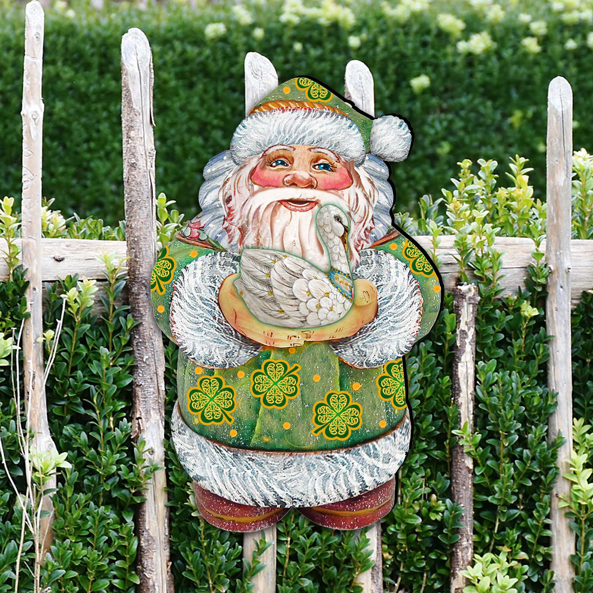 The Holiday Aisle® Tiburon Celtic Santa Decor Figurine | Wayfair