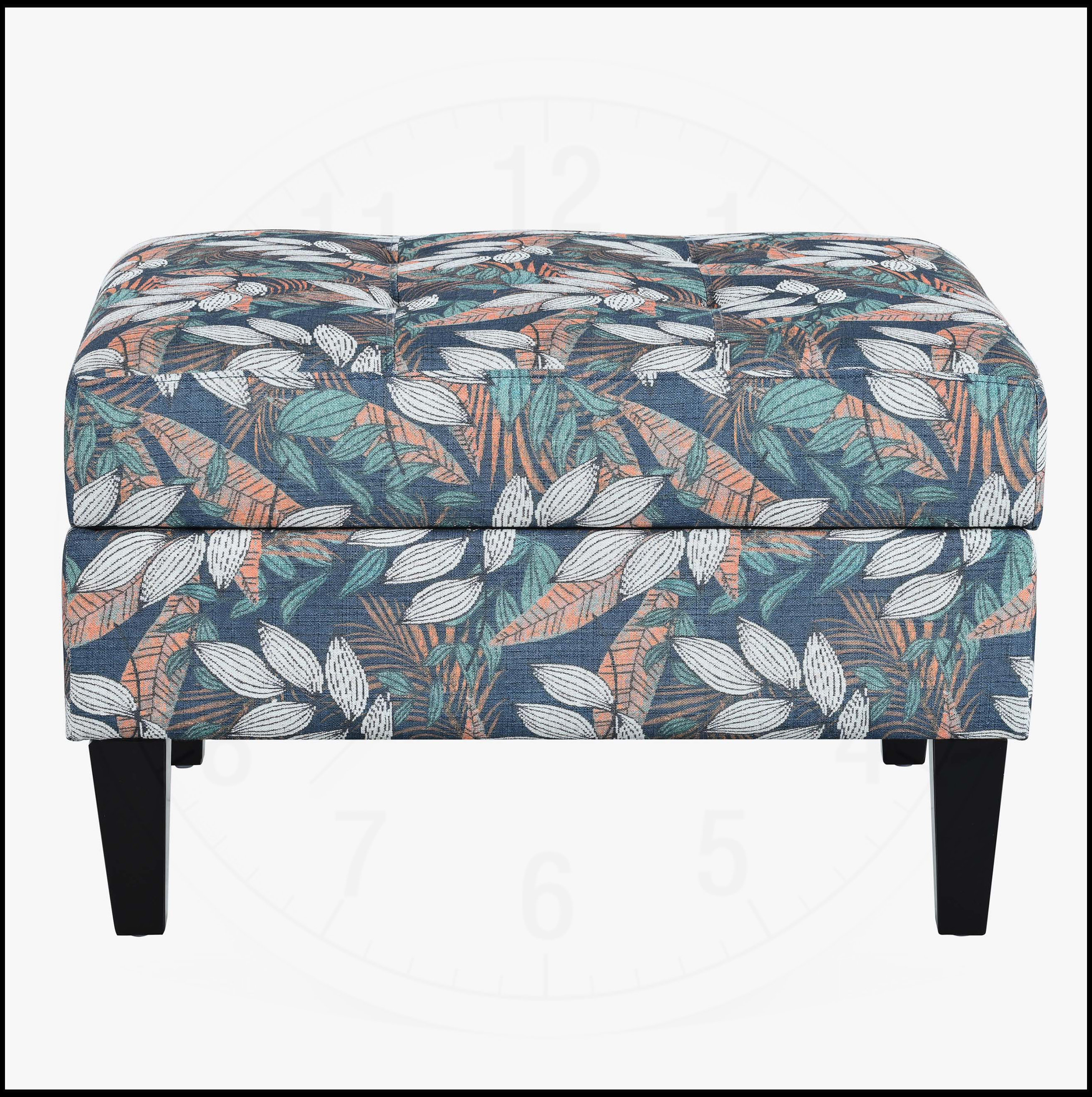 Latitude Run® Stylish Storage Ottoman with Tufted Waffle Stitch and ...