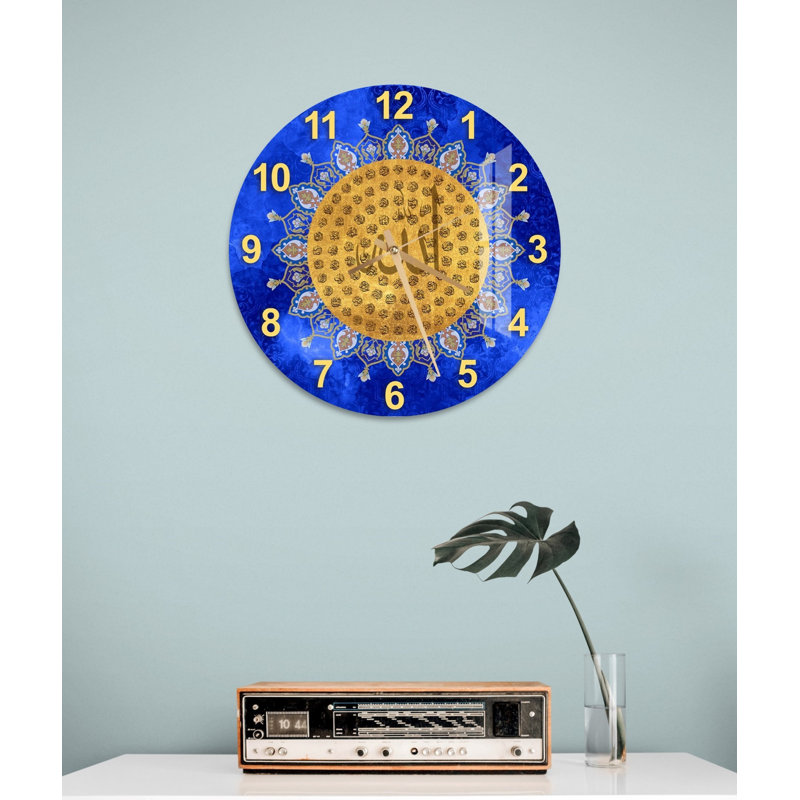 IWA ISLAMIC WALL ARTS Glass Asmaul Husna Islamic Wall Clock, Tempered ...