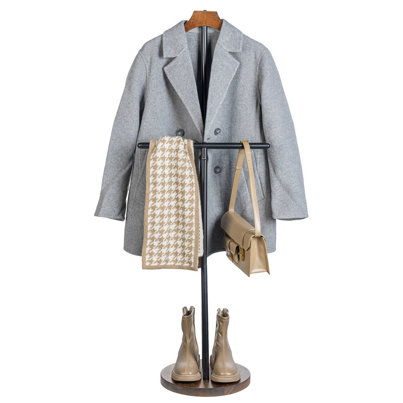 17 Stories Modern Free Standing Valet Coat Stand Garment Rack | Wayfair