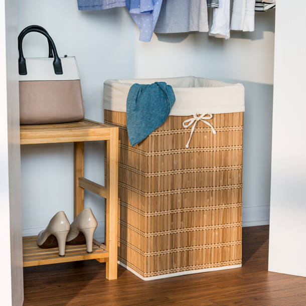 Rebrilliant Bamboo Rectangular Laundry Hamper & Reviews | Wayfair