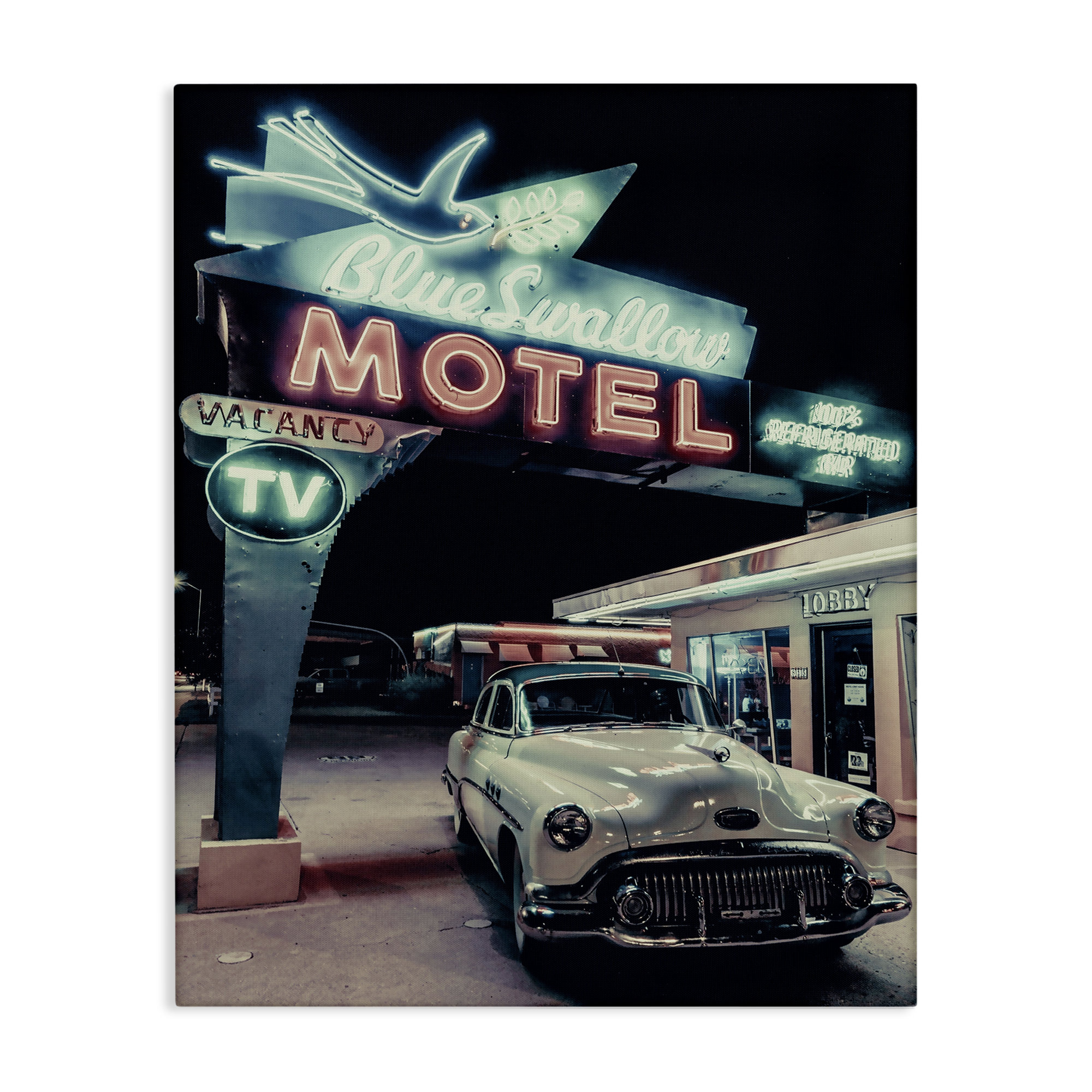 Winston Porter Vintage Motel Getaway Car Canvas Wall Art by Graffi*tee Studios | Wayfair