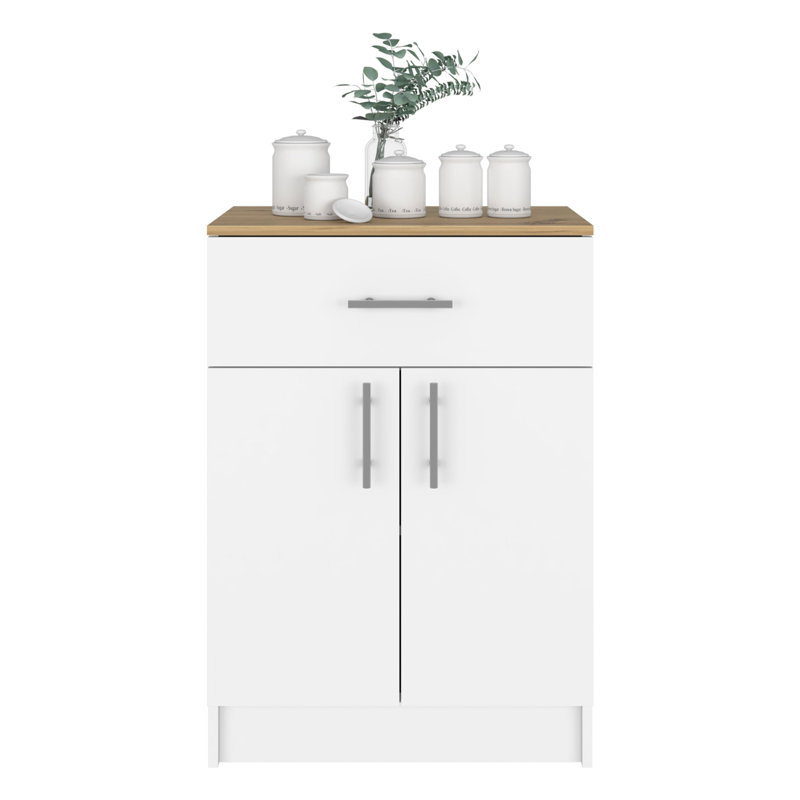KIHO Venango 2 Piece Kitchen Set, Pantry Cabinet + Wall Cabinet, White ...
