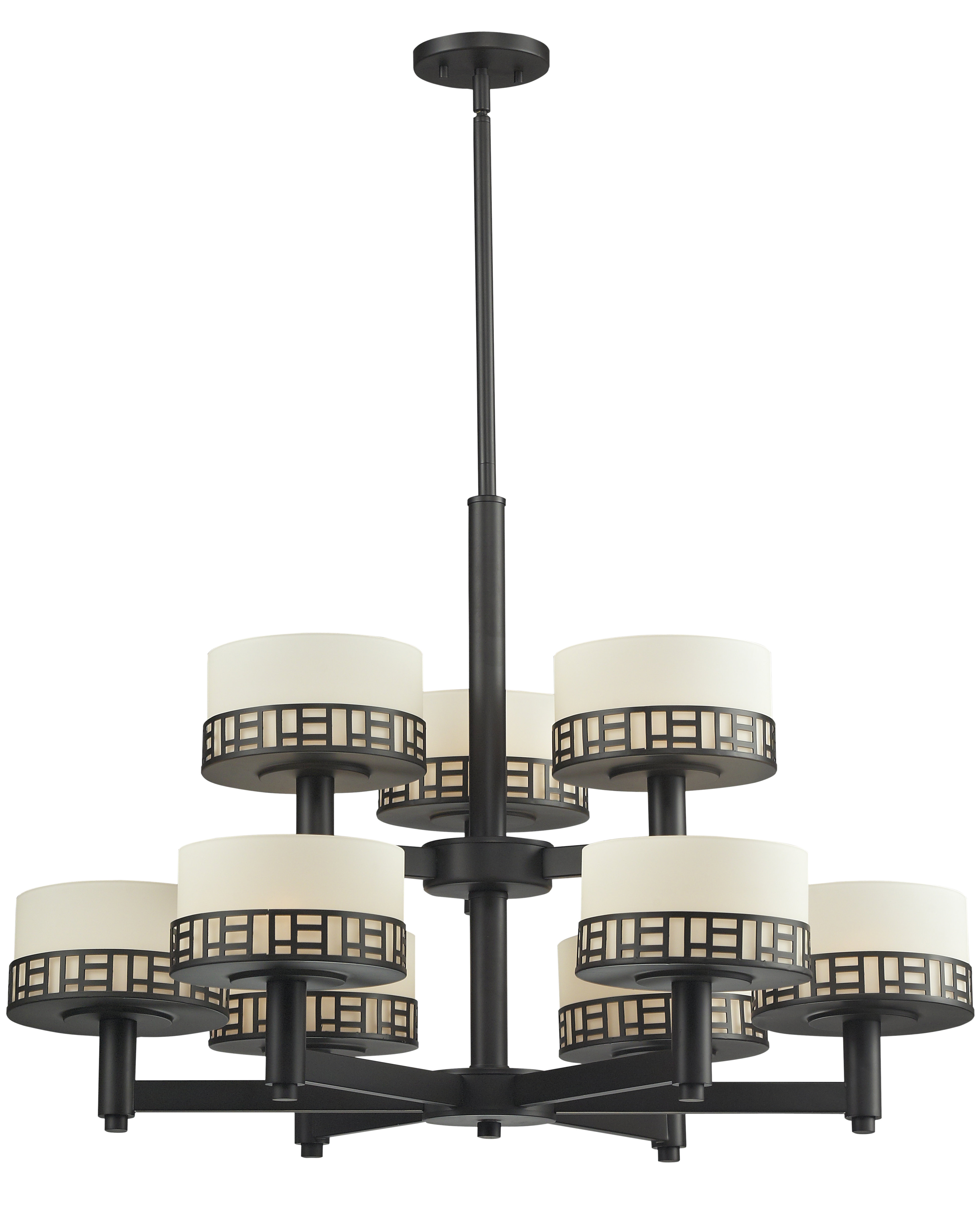 Wade Logan Barika 9-Light Shaded Tiered Chandelier - Wayfair Canada