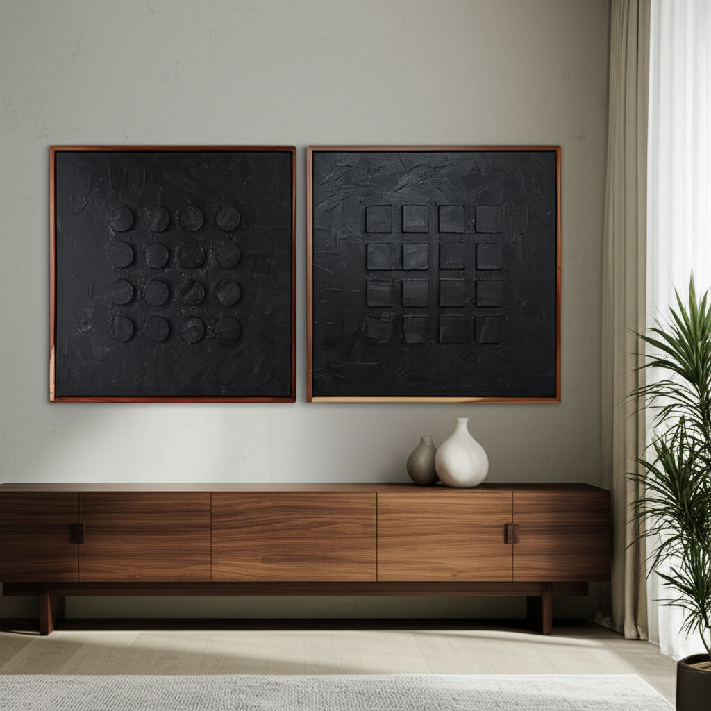Hokku Designs Hand-Painted Block Wall Artwork - Framed Art Print ...