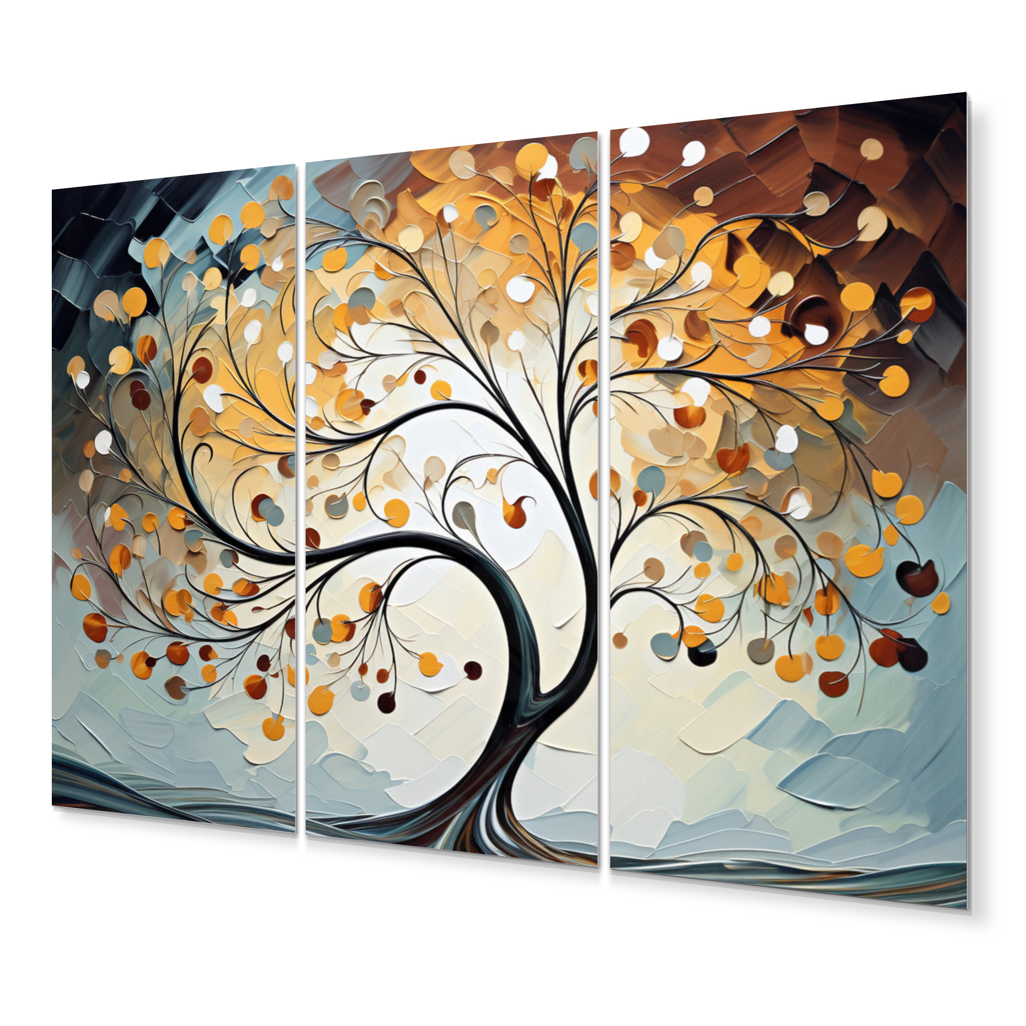 Red Barrel Studio® Yellow Grey Majestic Canopies Tree - Landscape Trees ...