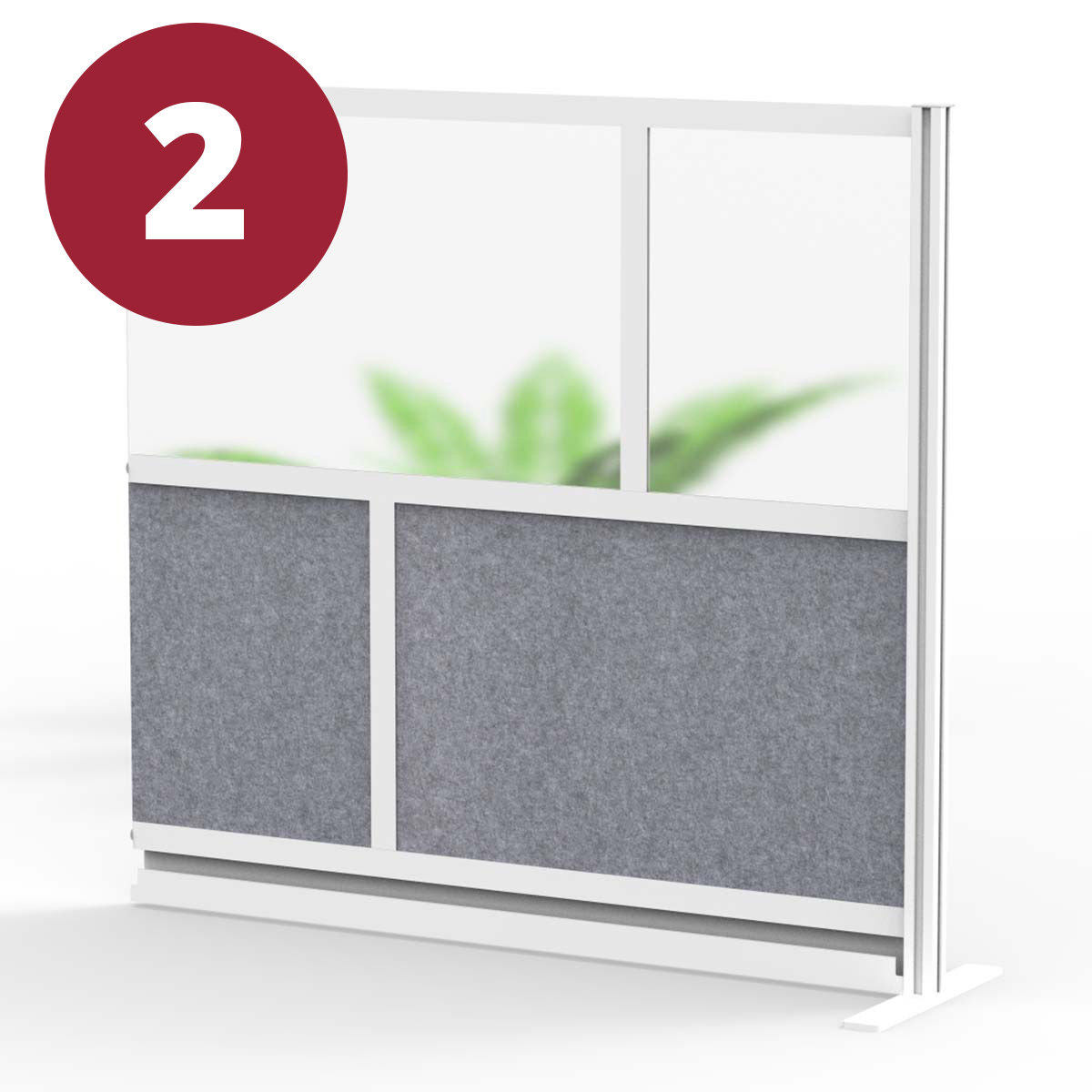 Luxor Harmony Modular Room Divider Wall System - 53" x 48" Starter Wall ...