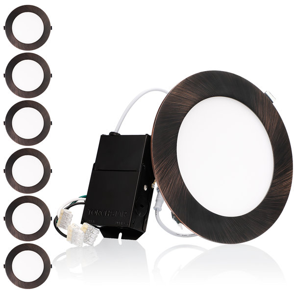 TORCHSTAR Elite LED Canless Remodel Recessed Lights with J-Box, Wet ...