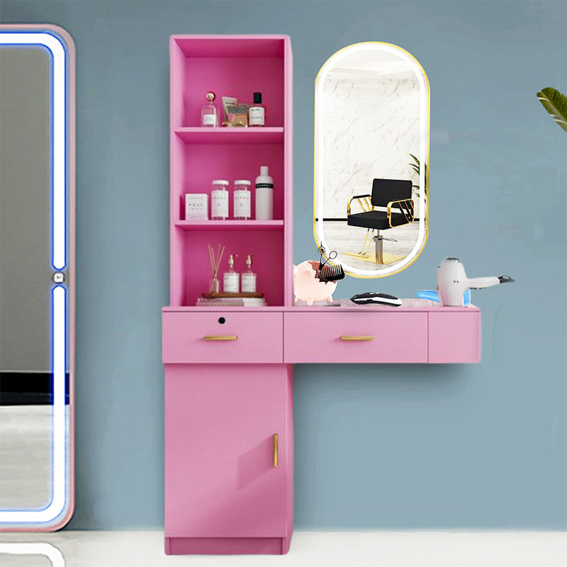 Latitude Run® Brizeyda Wall-Mount Makeup Vanity Dressing Table with ...