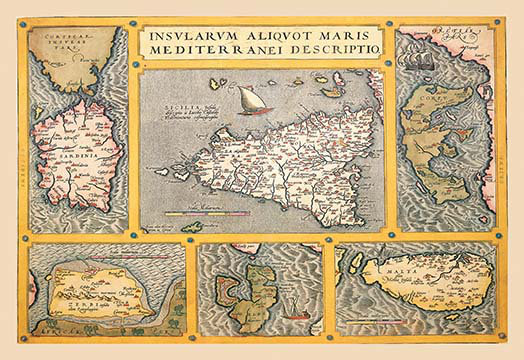 Buyenlarge Maps of Italian Islands by A. Ortelius Graphic Art | Wayfair