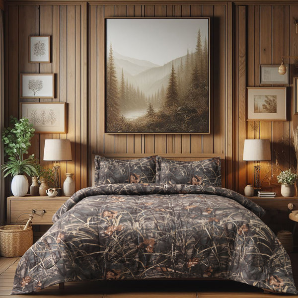 Realtree Max 4 Camo Comforter Set Polycotton Rustic Farmhouse Bedding ...
