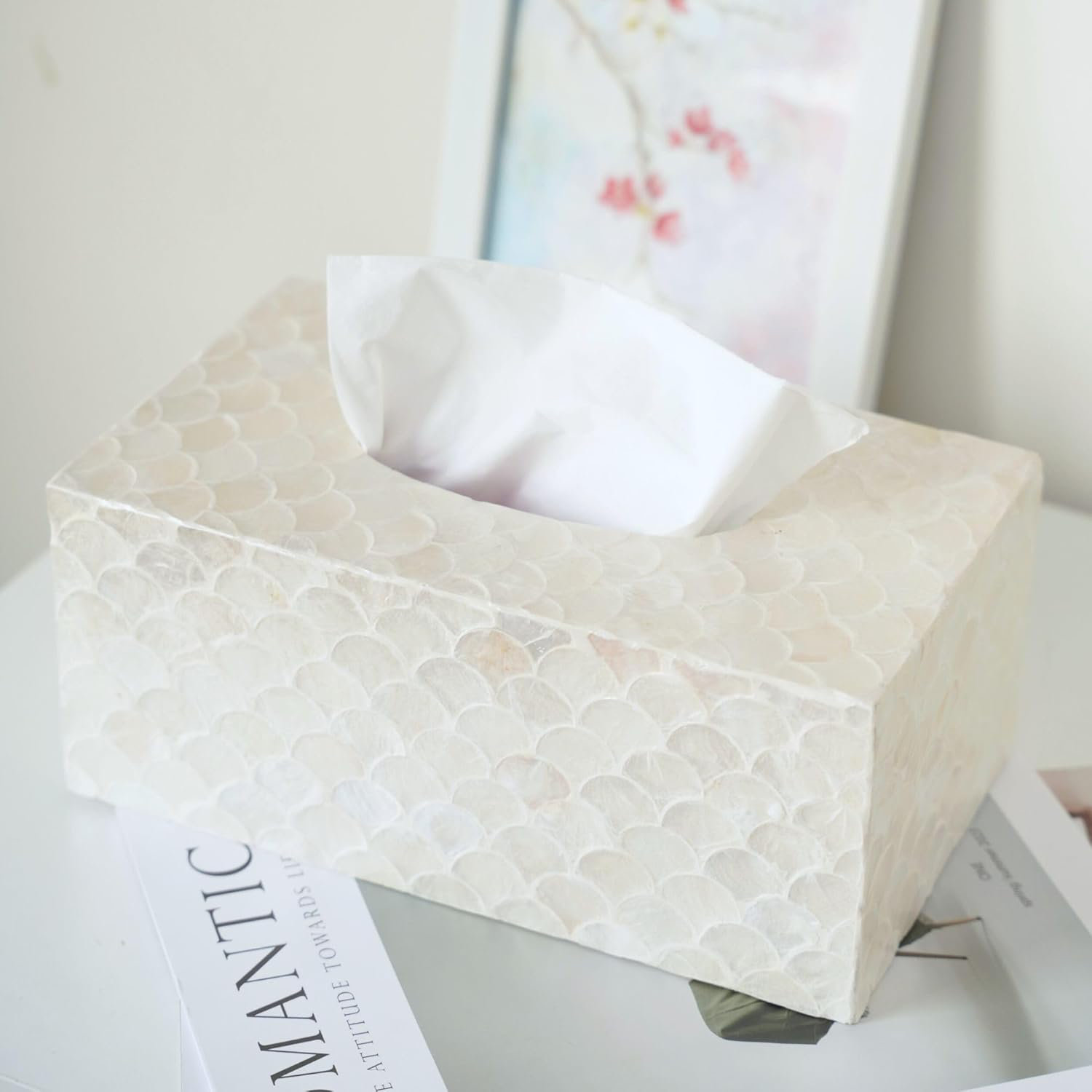 Mercer41 Tissue Box Cover, D10.25 X W5.9 X H4.25 Handcrafted Tissue Box ...