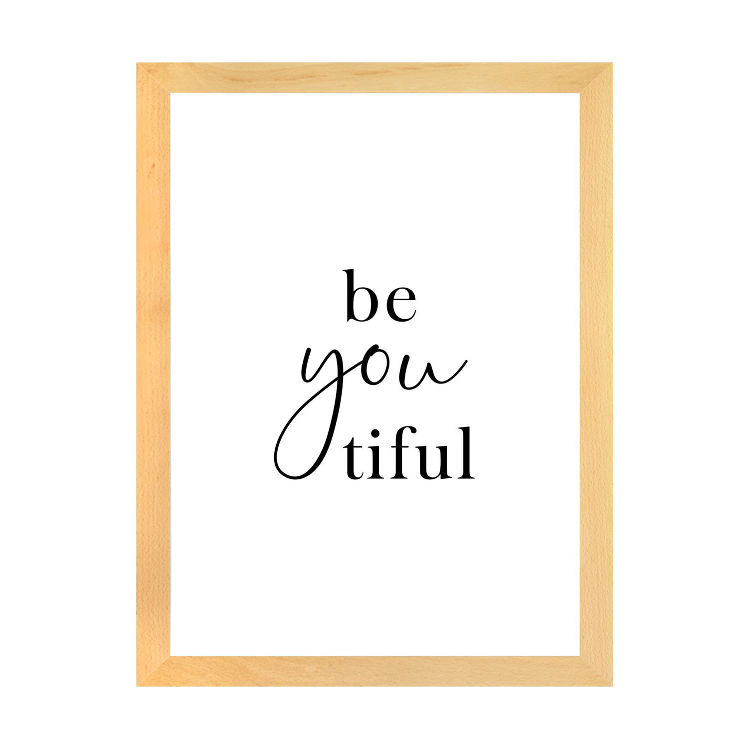 East Urban Home Beyoutiful - Textual Art Print | Wayfair