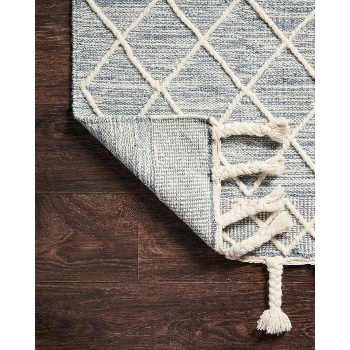 Union Rustic Isidore Hand-Knotted Wool Blue/Gray/Beige Area Rug | Wayfair