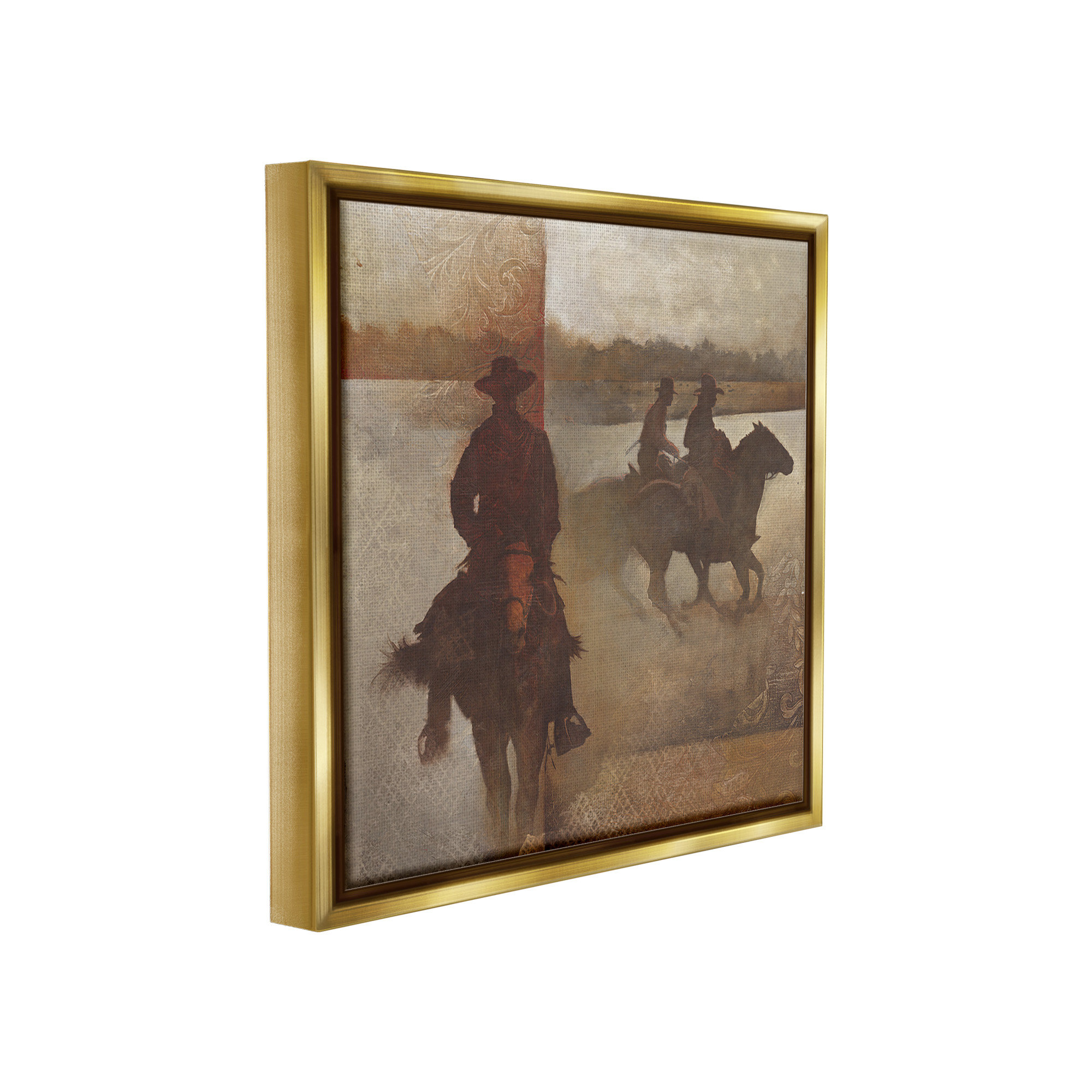 Union Rustic " Rustic Equestrian Collage Floater Frame " by White ...