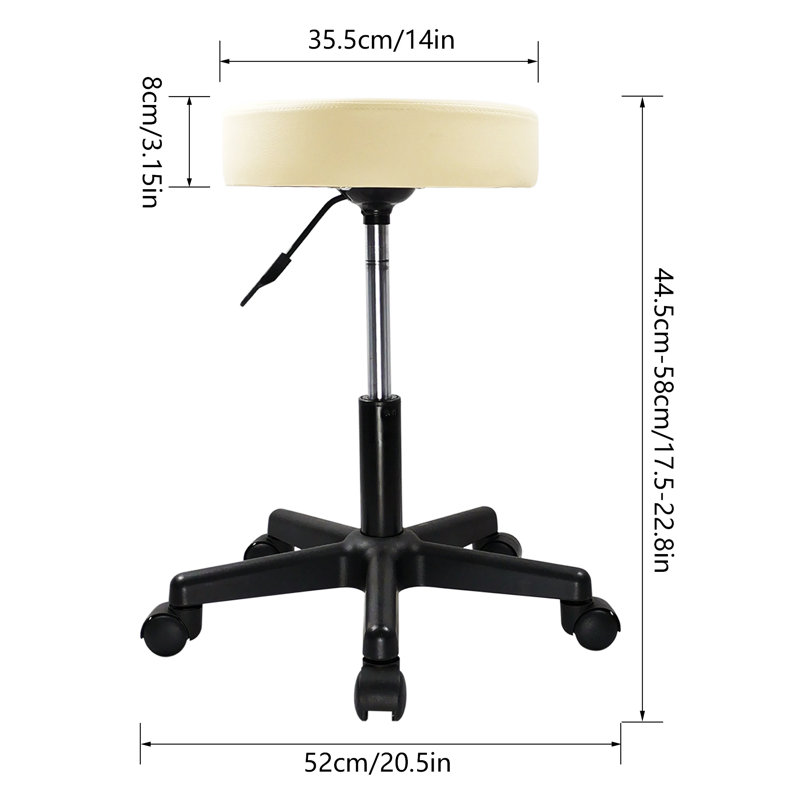 Inbox Zero Adjustable Height Ergonomic Stool with Wheels & Reviews ...
