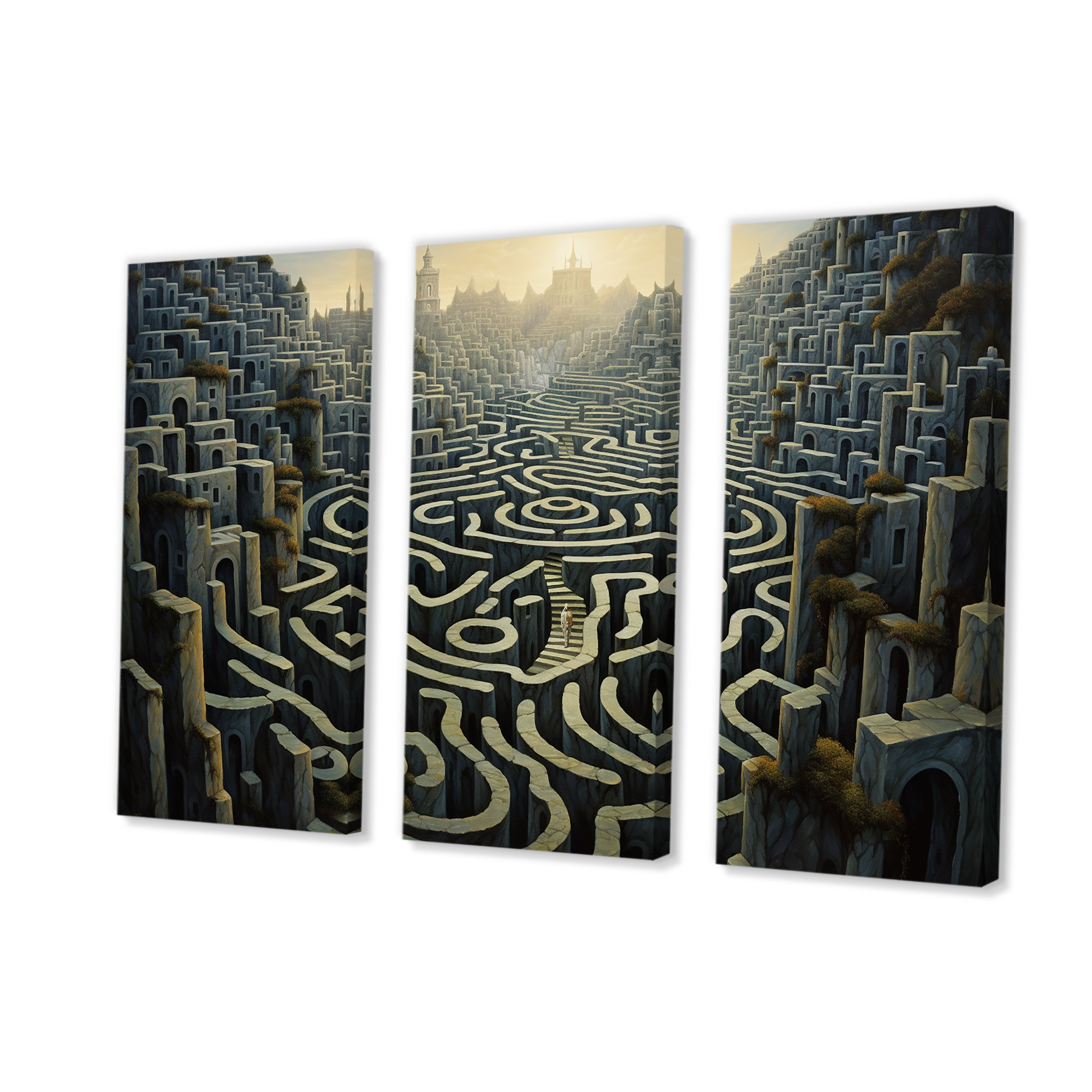 Latitude Run® Maze Surreal Landscape IV - Surrealism Wall Art | Wayfair