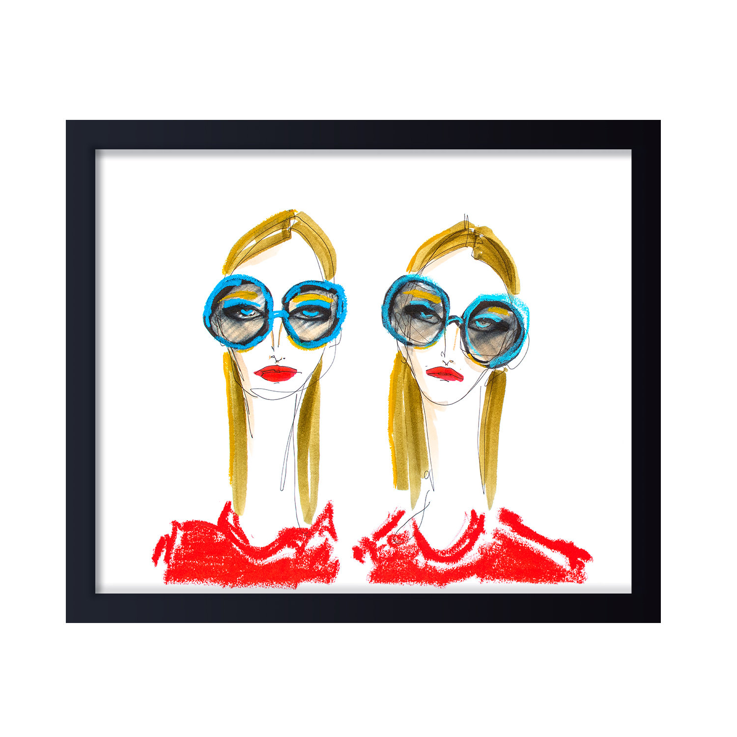 R2H Modern Pop Art & Retro Babes in Blue Sunnies by Chauncey Jacks ...