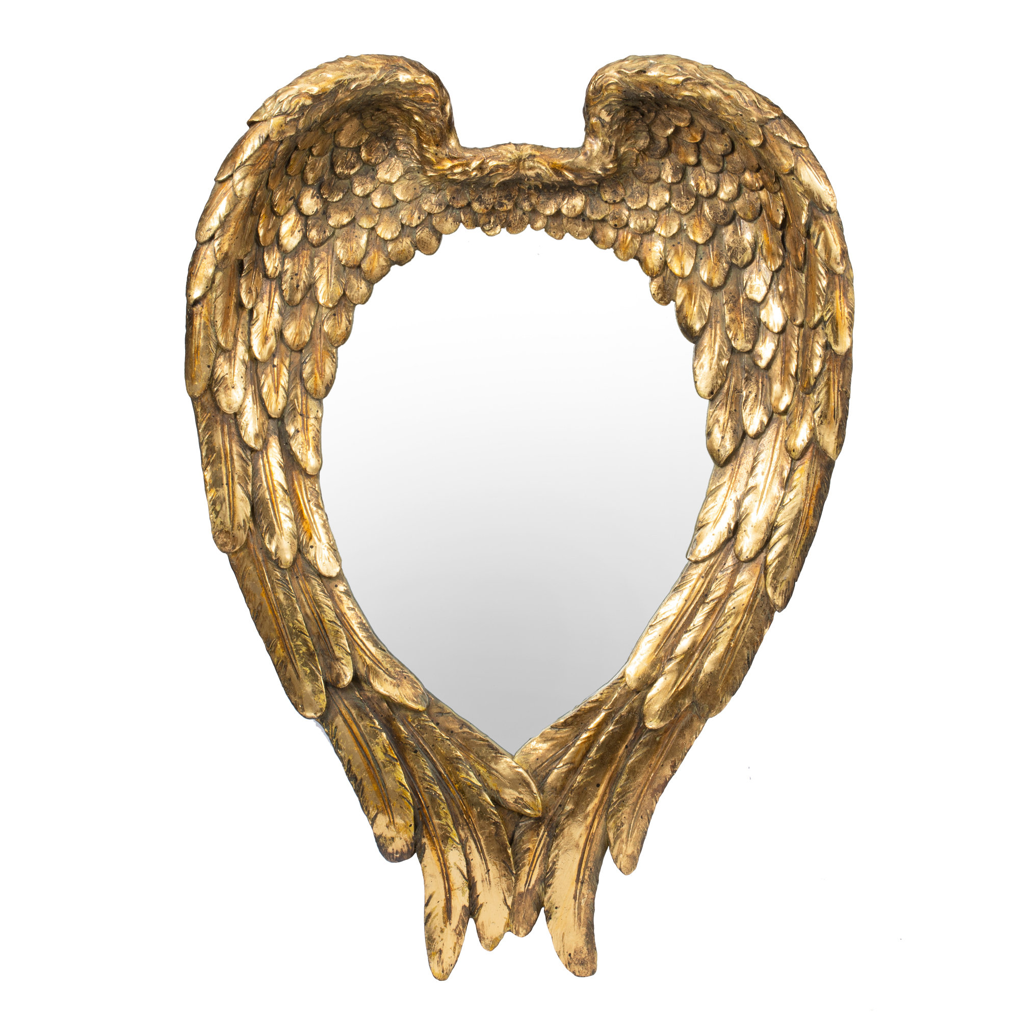 House of Hampton® 22.5H X 16W 2.5D Golden Wing Mirror - Adds Style To ...