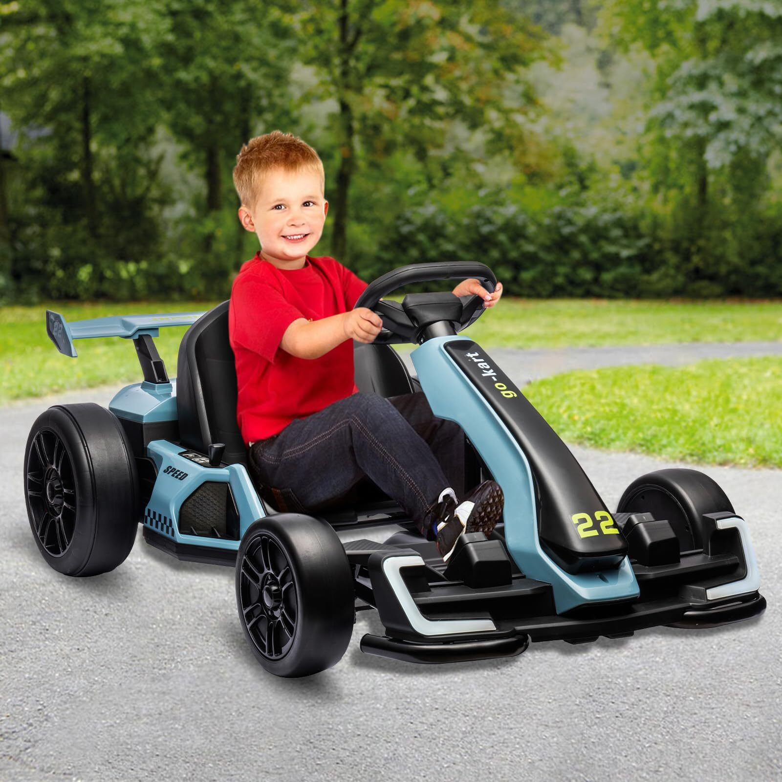 Hetoy 24V Electric Go Kart,300W Powerful Drift Kart For Kids, Electric ...