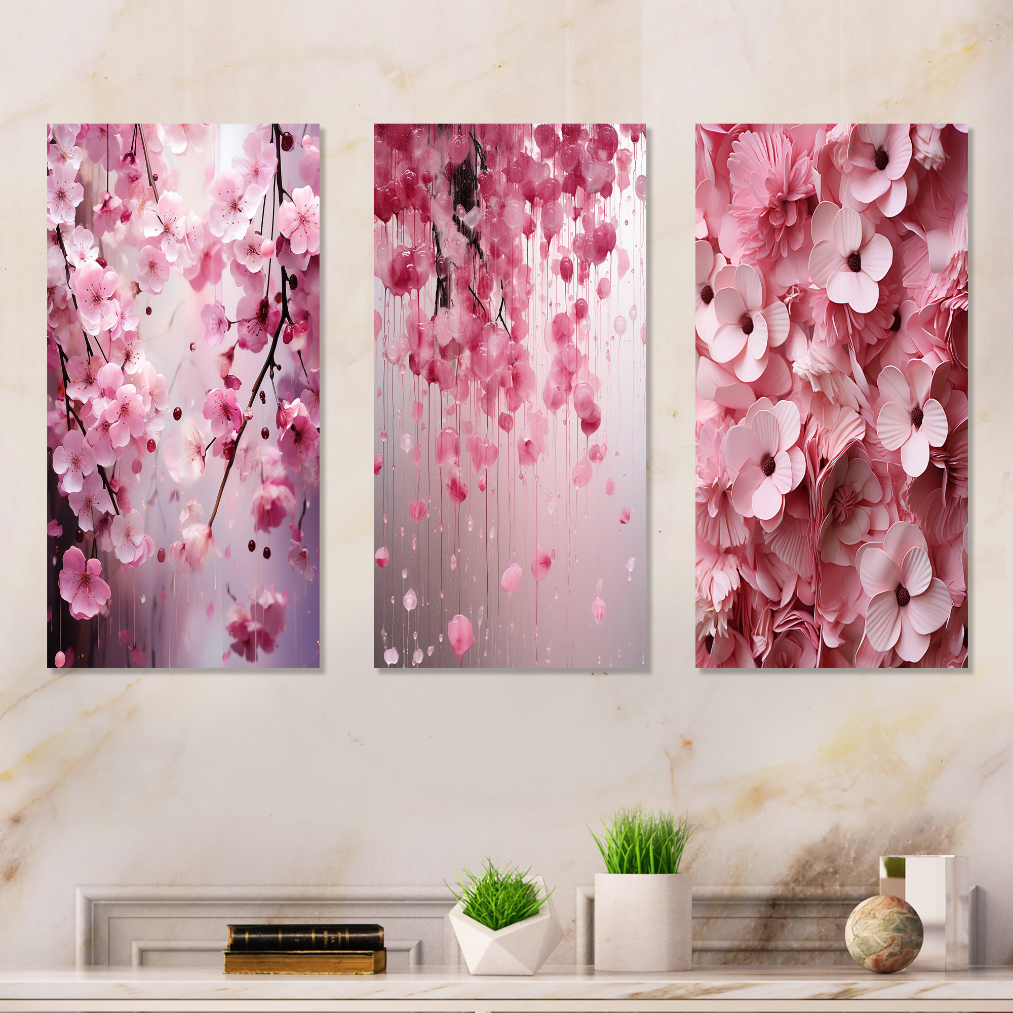 Red Barrel Studio® Pink Cherry Orchard Tree In Bloom I - Cherry Canvas ...