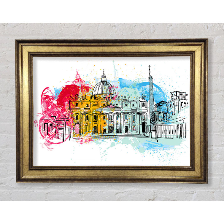 Bright Star St Peters Bacilica Splash - Single Picture Frame Print ...