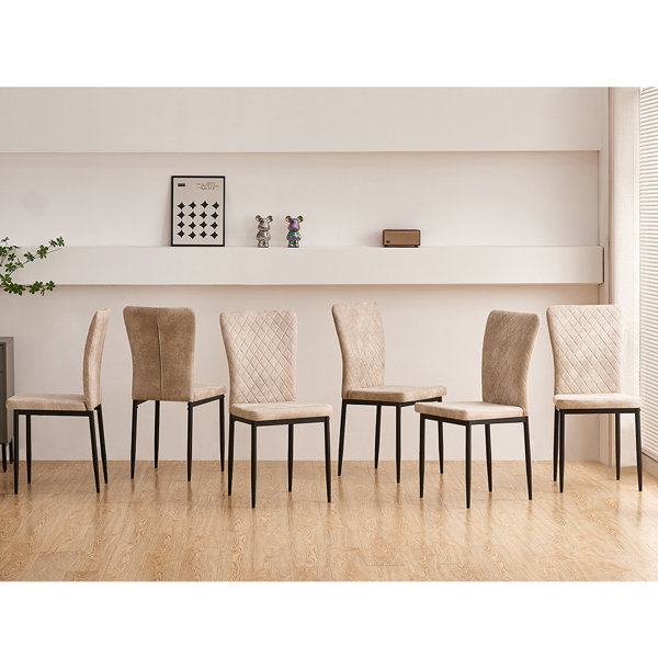 Latitude Run Lelanya Suede Upholstered Dining Chair & Reviews | Wayfair ...