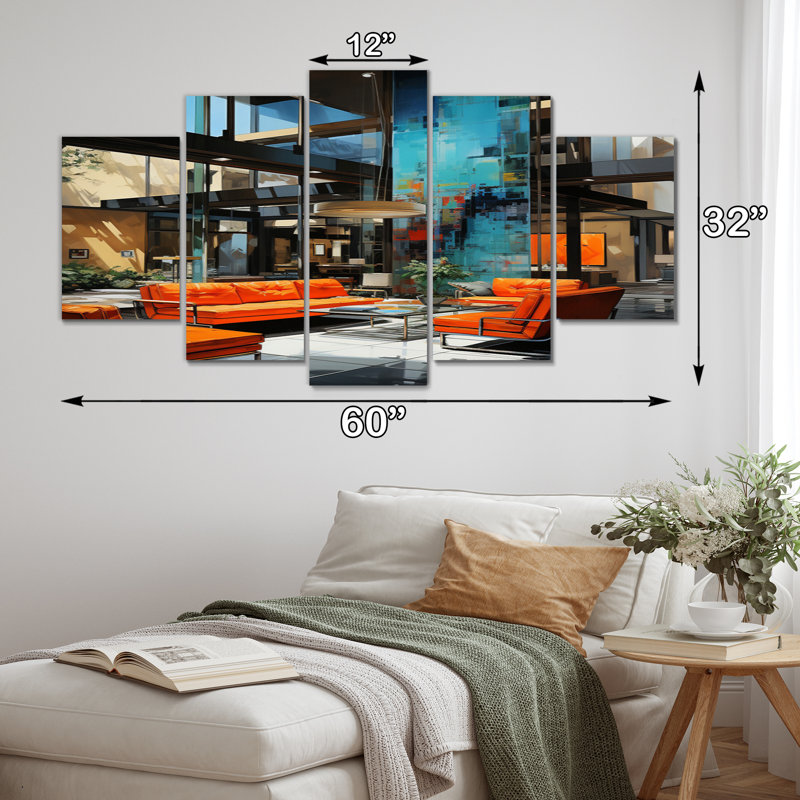 Lark Manor™ Mid Century Bold And - Architecture Canvas Wall Art - 5 ...