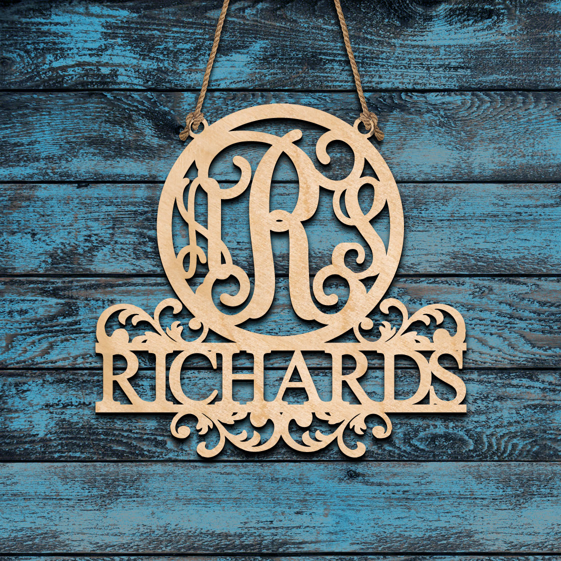 aMonogram Art Unlimited Personalized Family Name Wooden Wall Décor ...