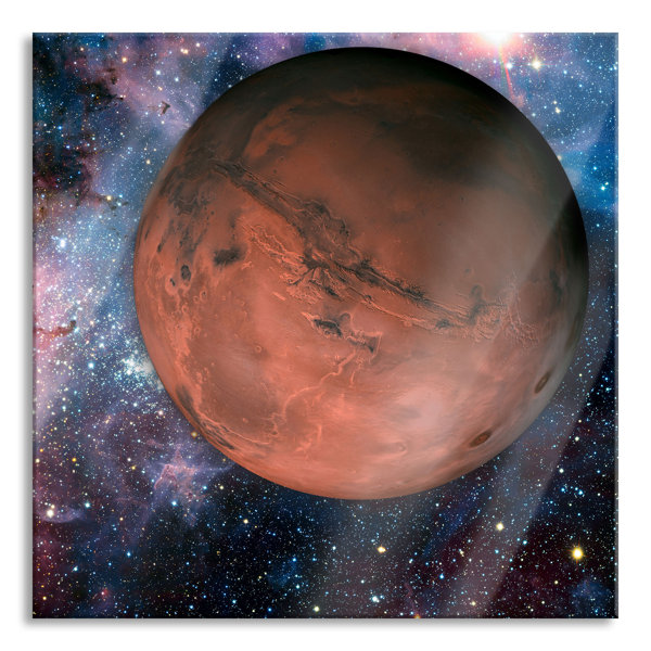 Ivy Bronx Mars in Space - Unframed Graphic Art on Glass | Wayfair.co.uk