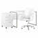 Bush Business Furniture Hybrid 3 Writing Desk Office Set with Chair ...